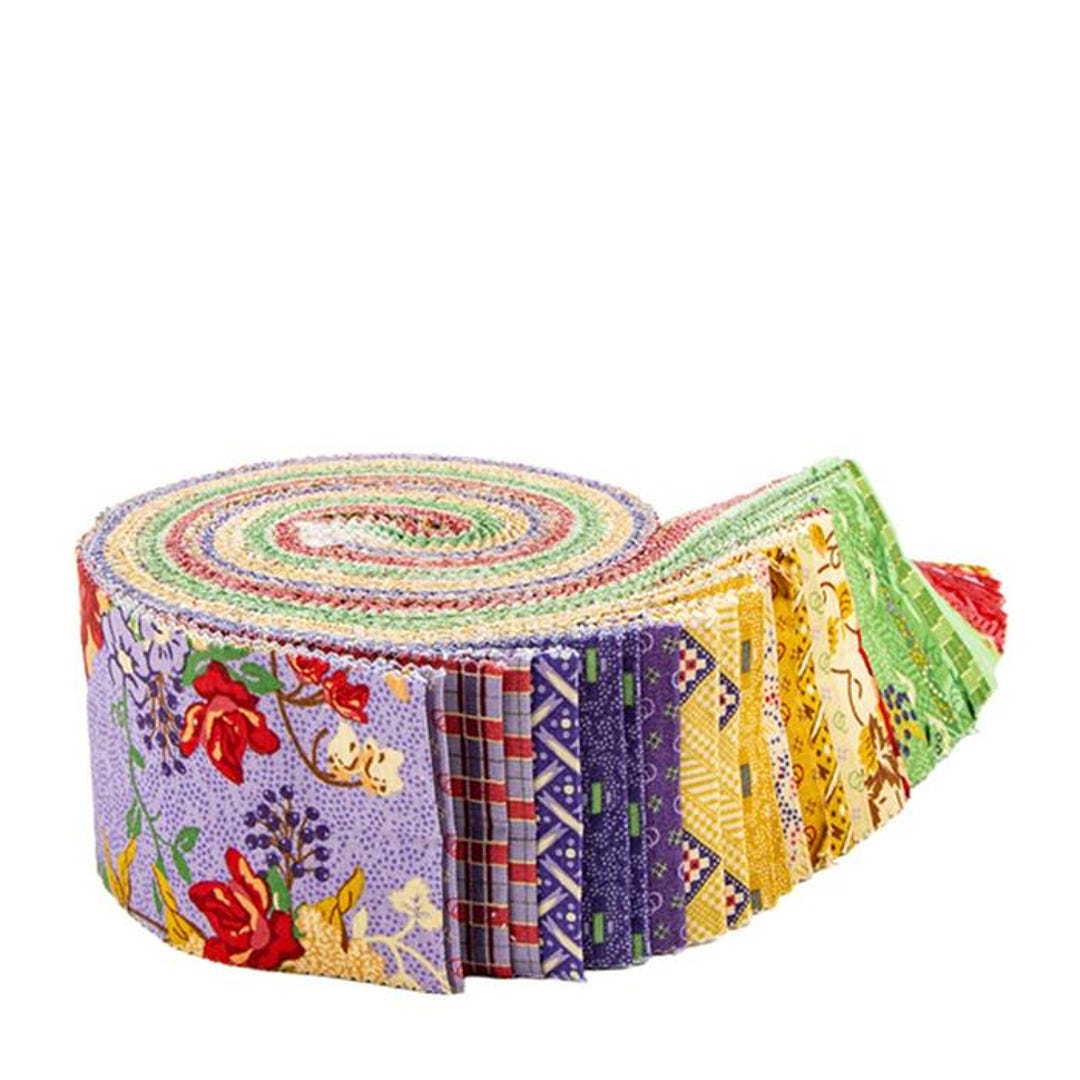Vera's Garden Jelly Roll Pre-cut Quilt Fabric 2.5 Inch Strips, 40 ...
