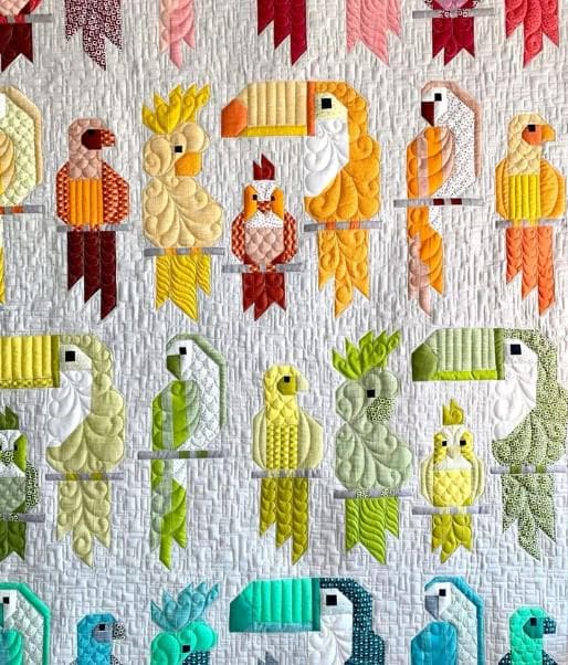 Pretty Birds by Elizabeth Hartman Paper Quilt Pattern, Fat Quarter ...