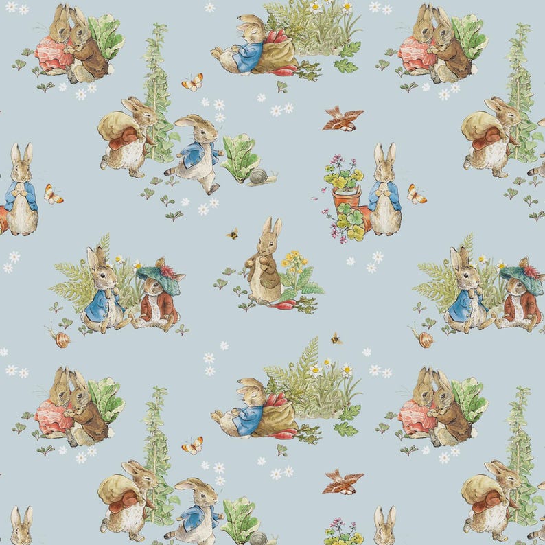 Peter Rabbit & Benjamin Bunny Layer Cake Quilt Fabric 42 Pcs. 10 In ...