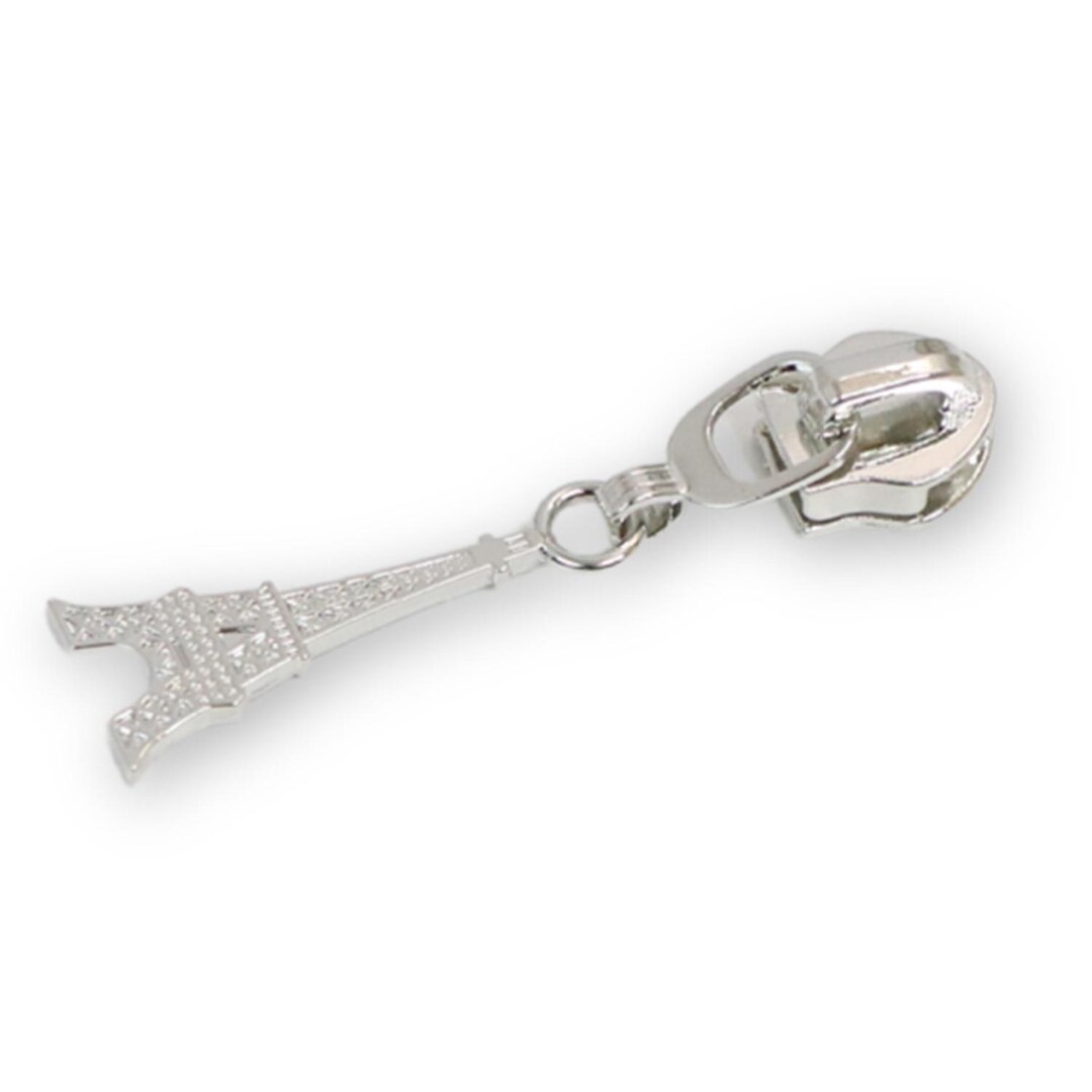 EIFFEL TOWER Zipper Pulls Nickel - (four Count) Fits #5 Size Zipper ...