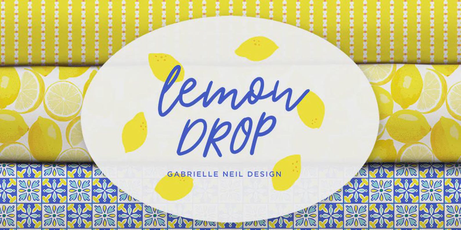 Lemon Drop by Gabrielle Neil for Camelot Fabrics, 17 Pc Fat Quarter ...