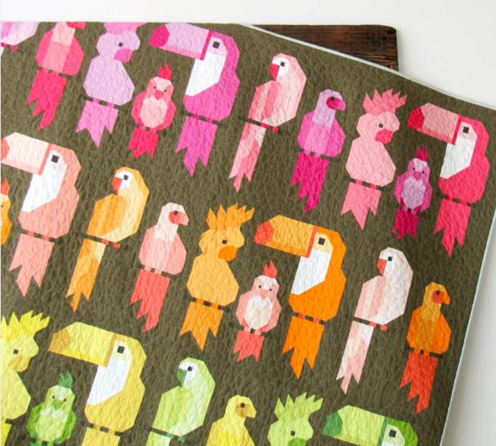 Pretty Birds by Elizabeth Hartman Paper Quilt Pattern, Fat Quarter ...