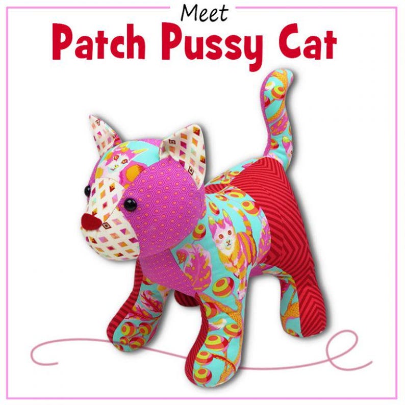 Patch the Pussy Cat - Plush Cat Paper Pattern - From Funky Friends ...