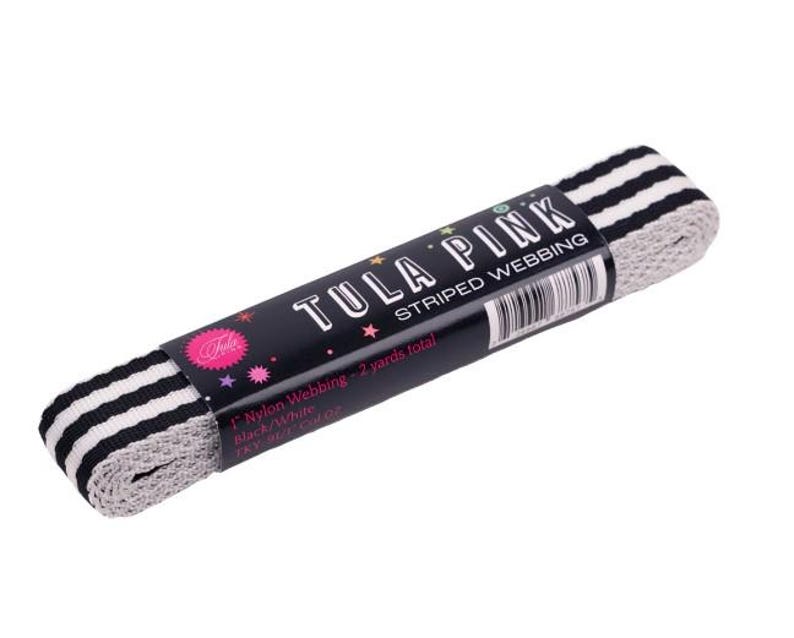 Tula Pink Striped Webbing 2yd X 1in Wide, Great for Bag Making and ...