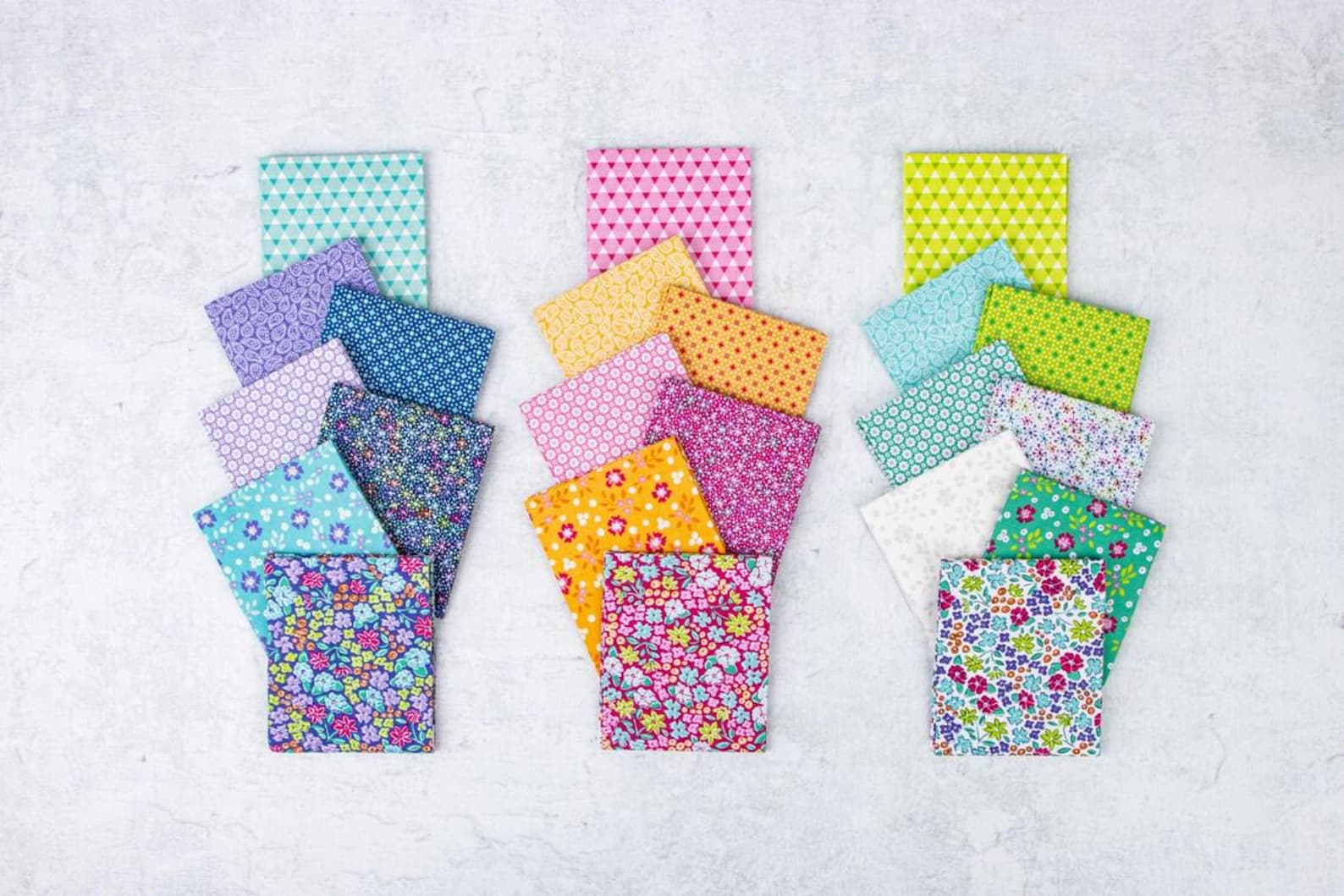 Vibrance by Blooming Boldly, 22 Fat Quarter Fabric Bundle From Riley Blake Designs, Bright ...