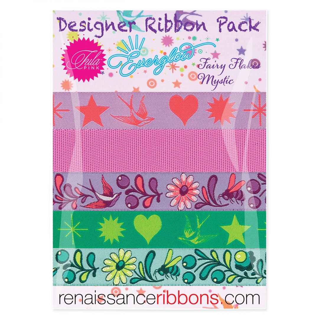 Tula Pink - Mystic Designer Ribbon Trim Pack # DP-102 - 2 Yard Ribbon ...