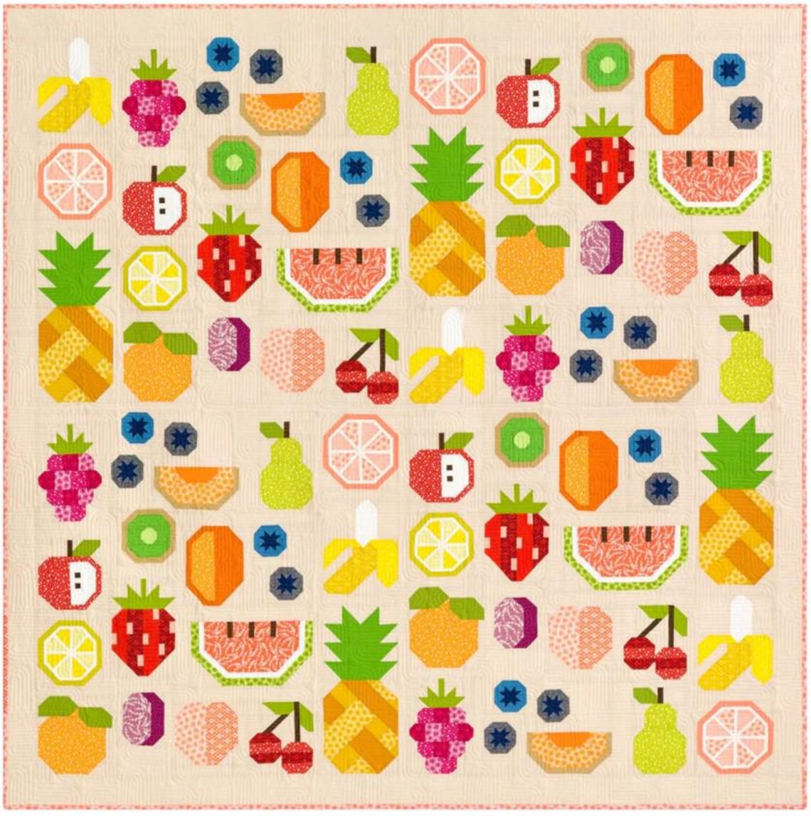 The Produce Section -elizabeth Hartman Paper Quilt Pattern, Fat Quarter ...