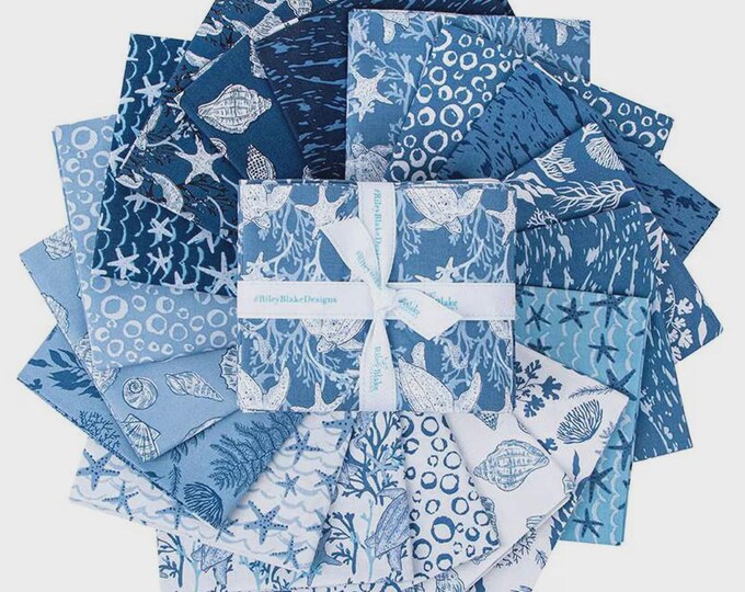 Ocean Oasis 18 Fat Quarter Fabric Bundle by Diane Labombarbe - From ...