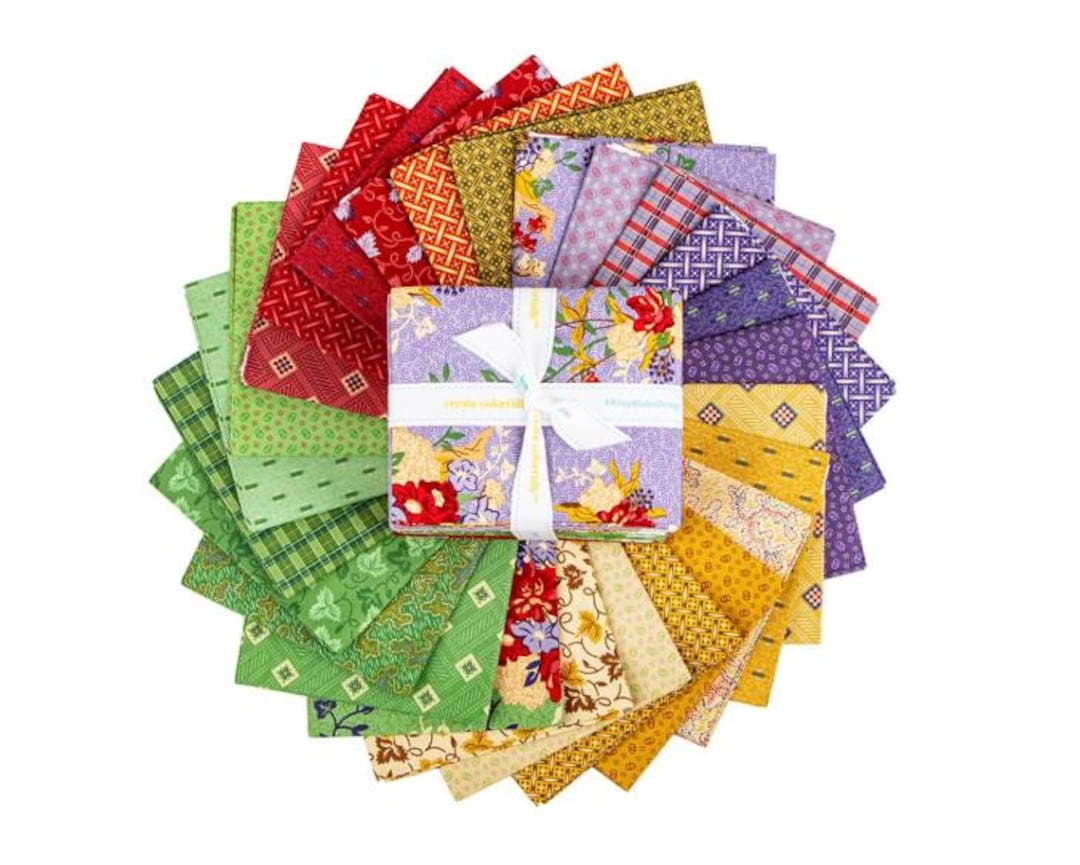 Vera's Garden Fat Quarter Bundle 26pcs Pre-cut Quilt Fabric From Riley ...