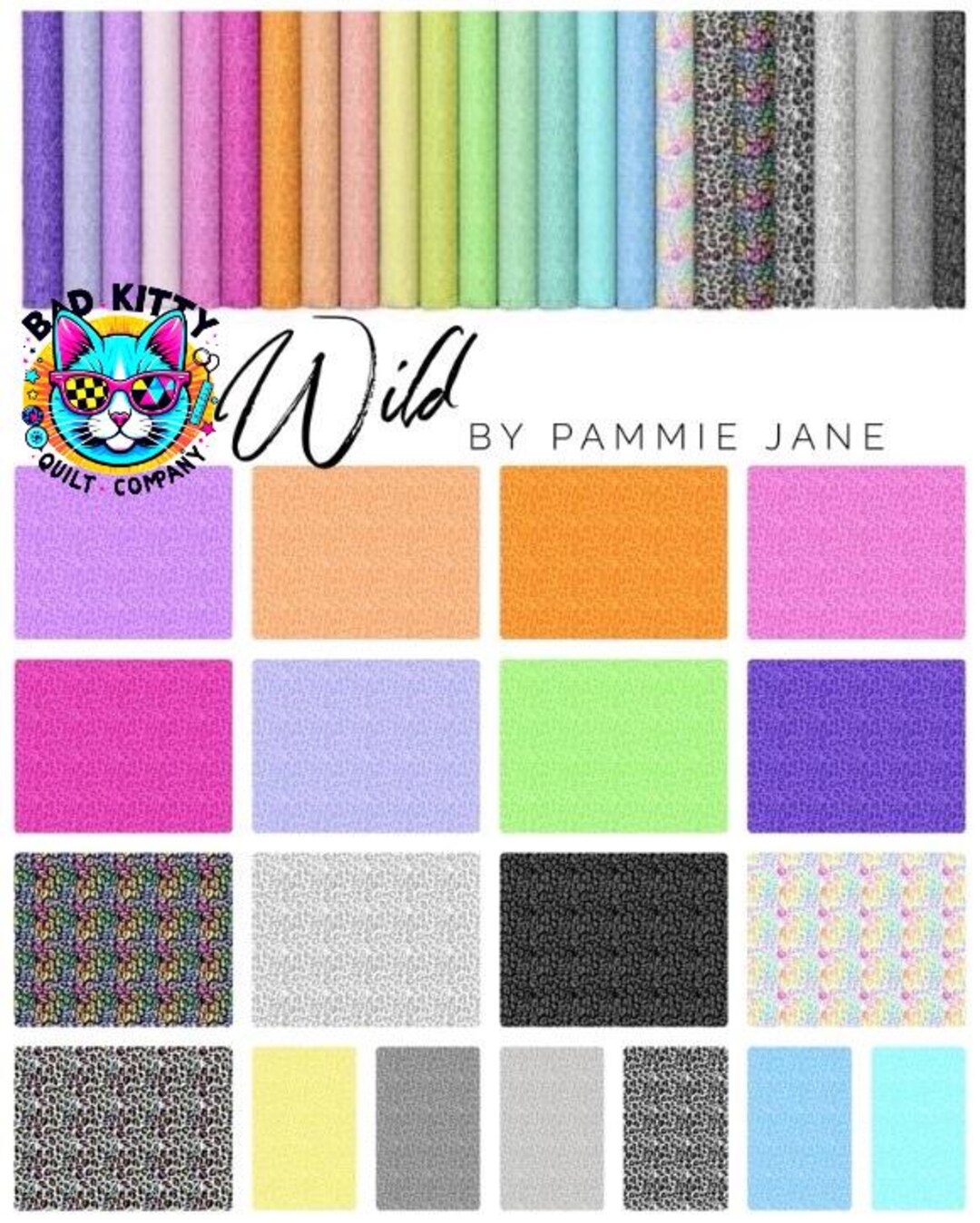 Dear Stella "wild" by Pammie Jane Collection - 40 Pcs Fabric Jelly Roll ...