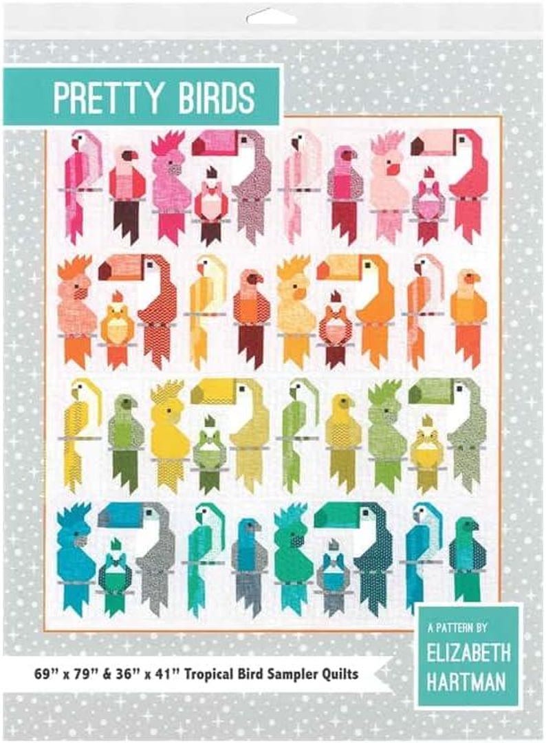 Pretty Birds by Elizabeth Hartman Paper Quilt Pattern, Fat Quarter ...