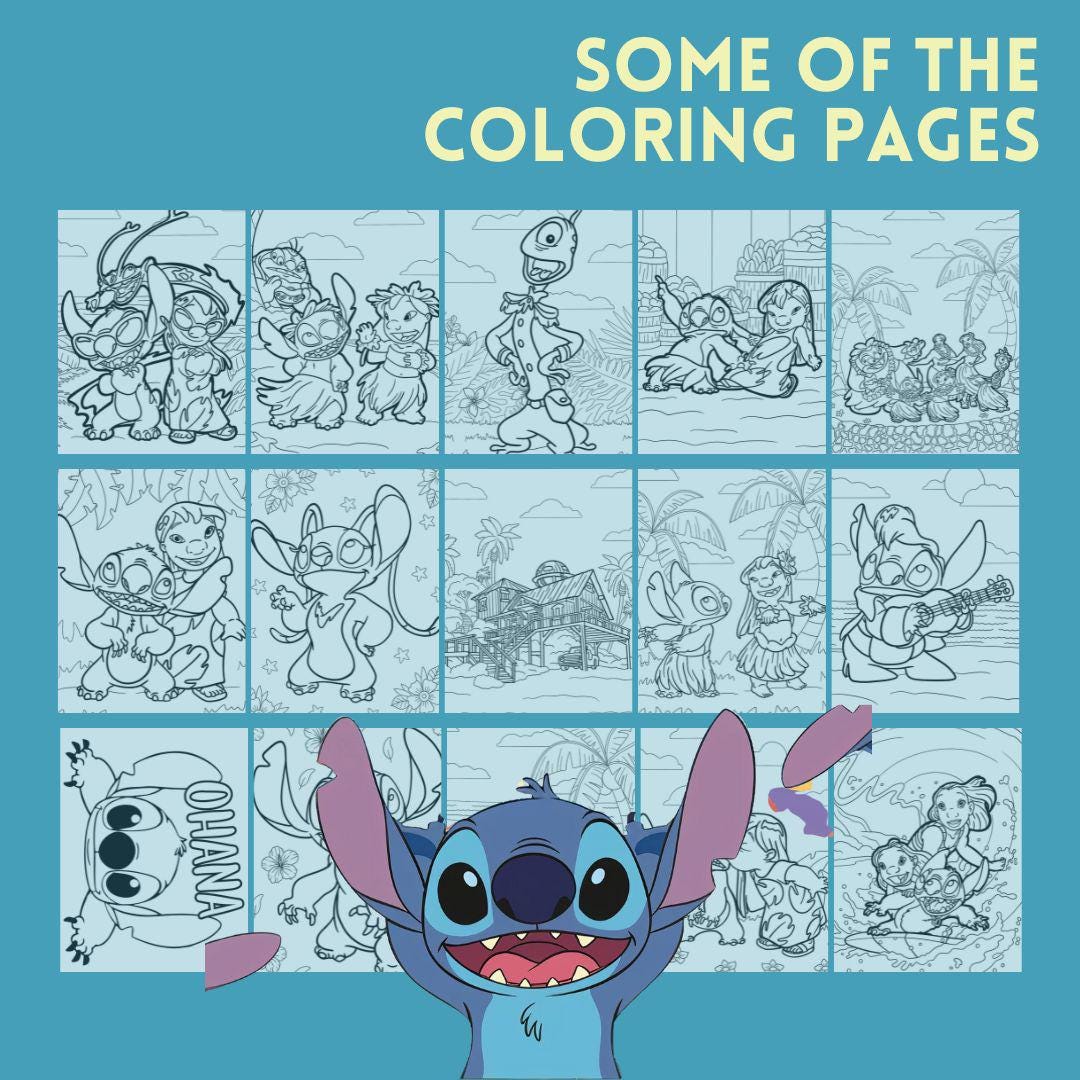 Lilo and Stitch Printable Worksheets Coloring Pages Fun and Educational ...