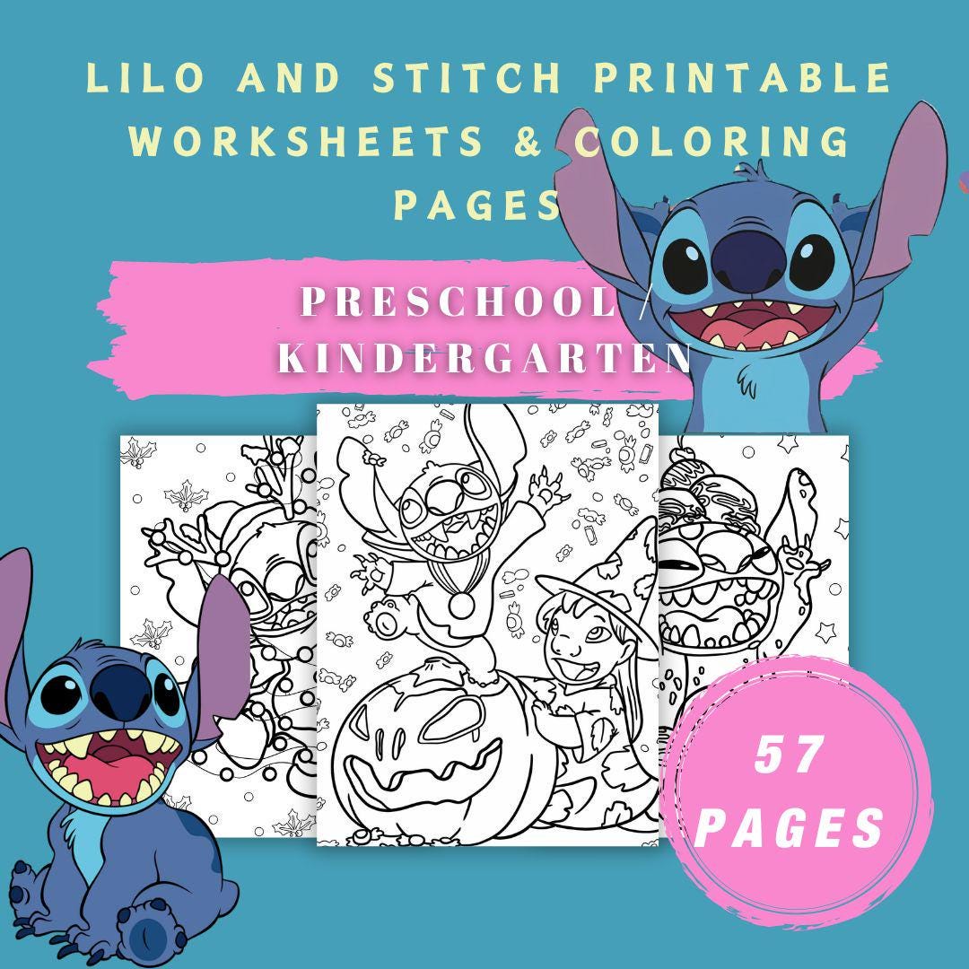 Lilo and Stitch Printable Worksheets Coloring Pages Fun and Educational ...