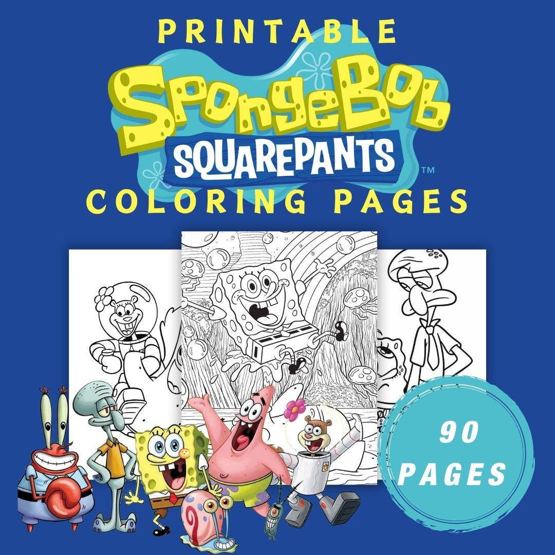 Printable Spongebob 90 Coloring Pages Fun and Educational for Preschool ...