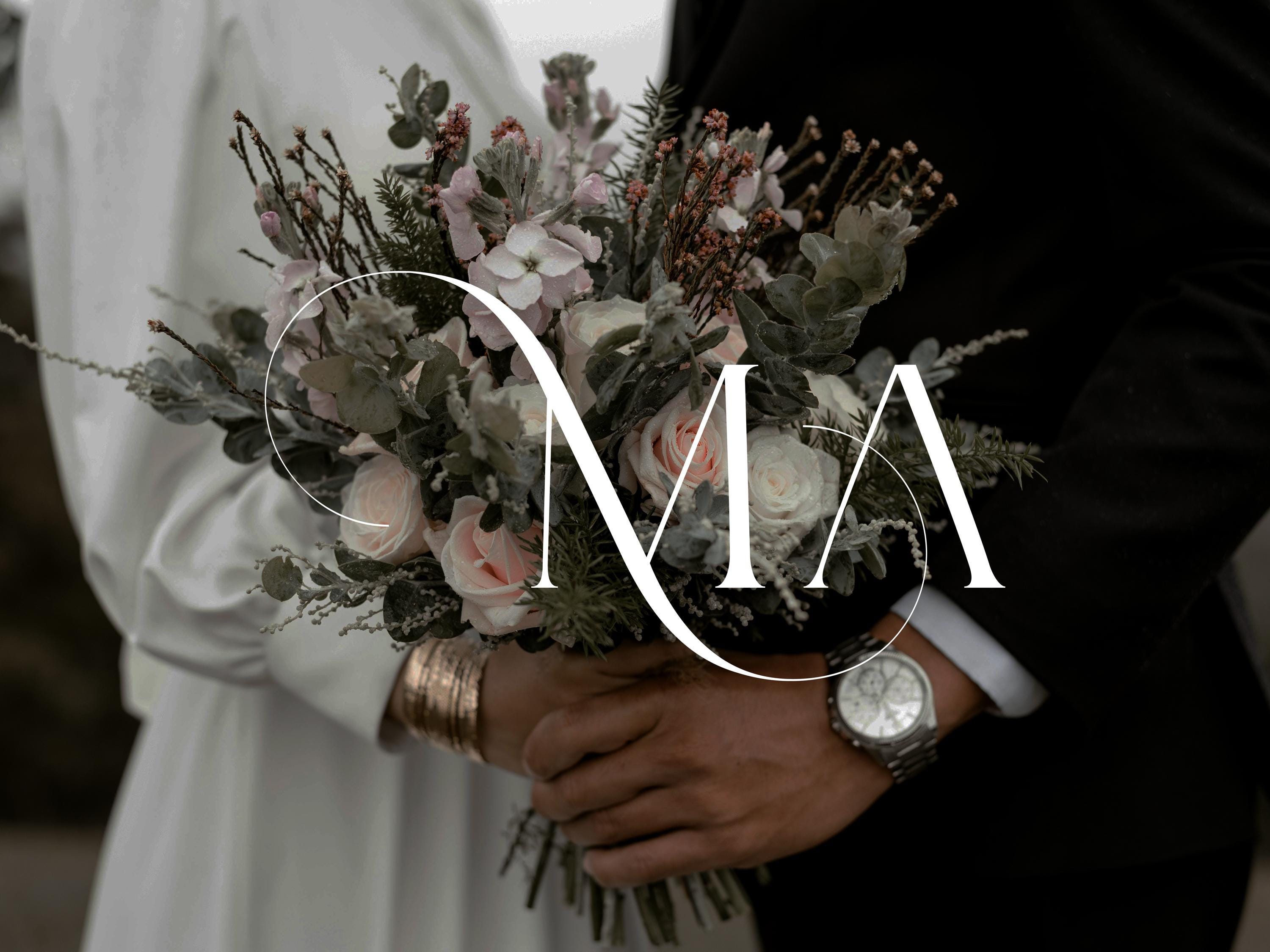 Couple Monogram for Wedding, Wedding Monogram Template, Wedding Logo ...