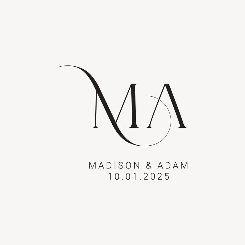 Couple Monogram for Wedding, Wedding Monogram Template, Wedding Logo ...