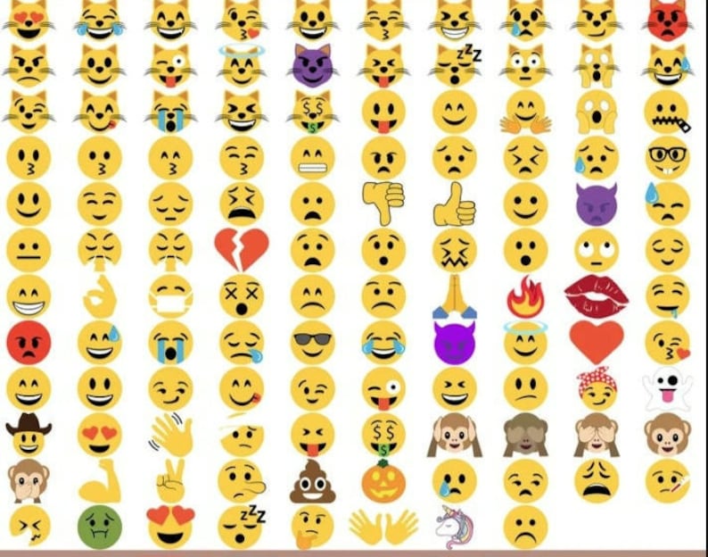 590files Emoji Svg Bundle Layered Design Vector Files SVG for Cricut ...