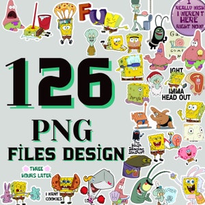 126spongebob Cliparts Bundle,spongebob Funny Png,spongebob Cartoon ...