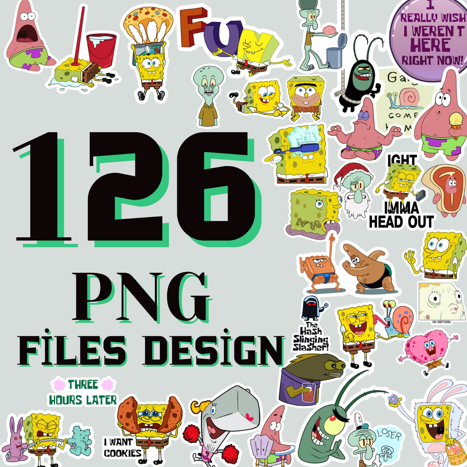 126spongebob Cliparts Bundle,spongebob Funny Png,spongebob Cartoon ...