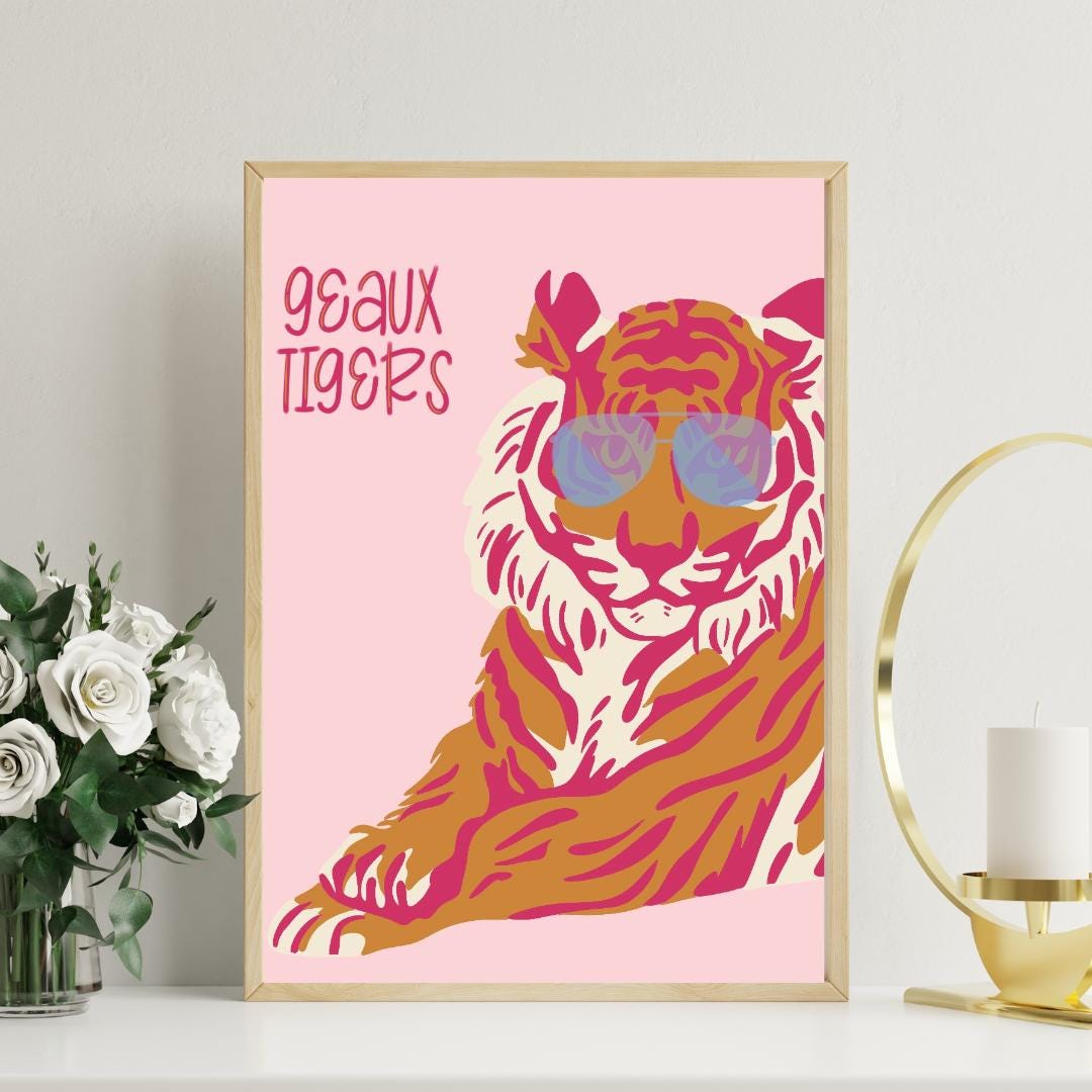Geaux Tigers LSU Print- Dorm Art - Etsy