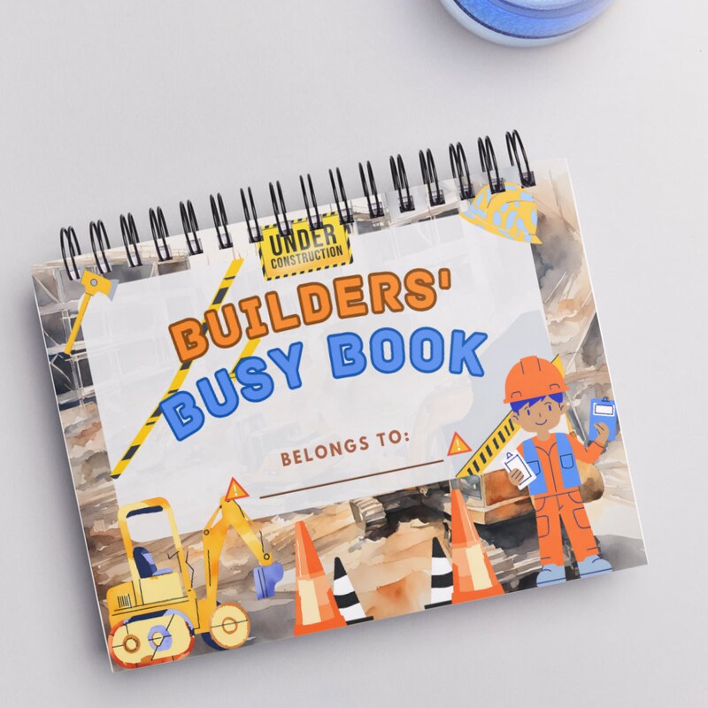 Construction Quiet Book - Etsy