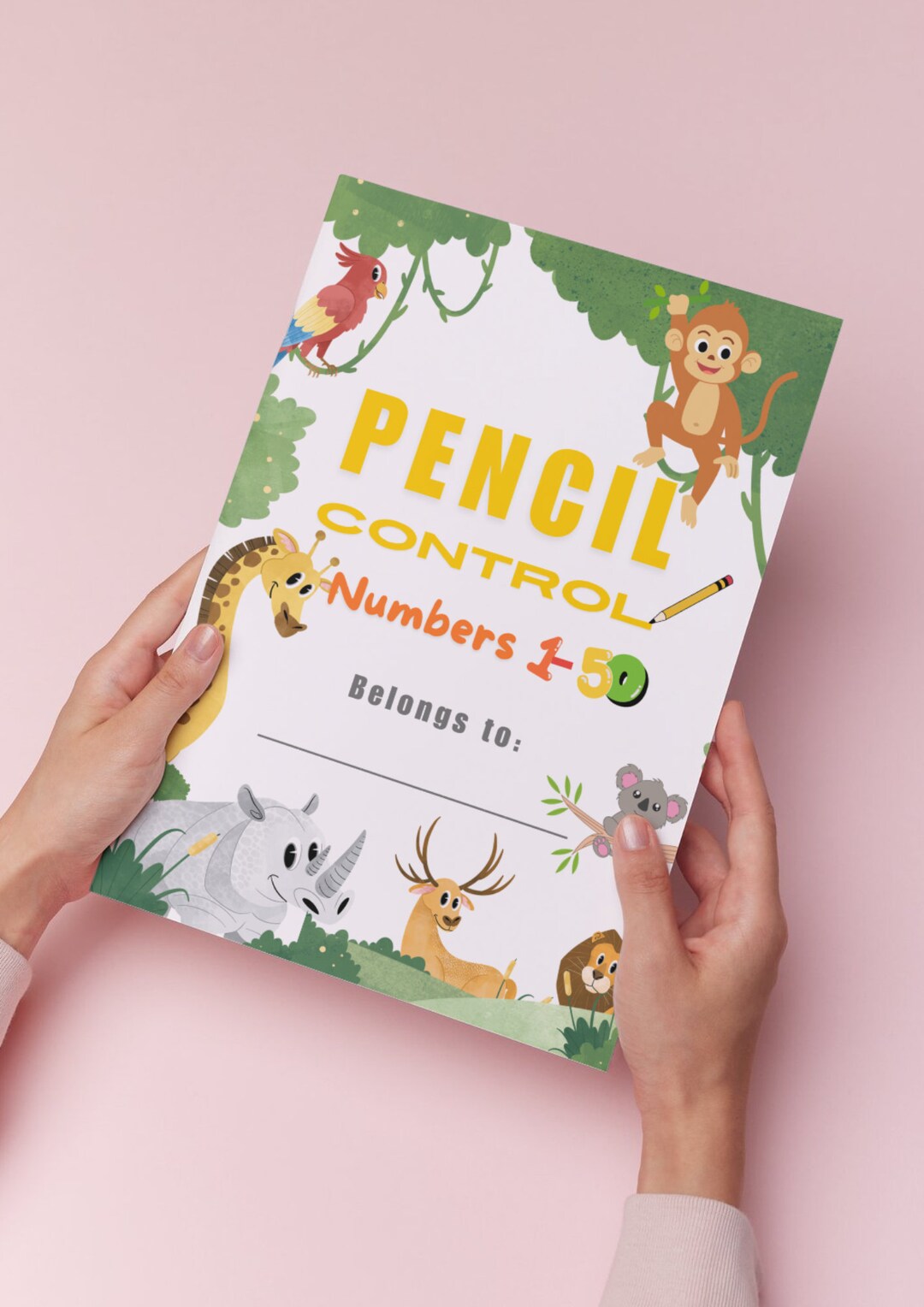 Master Pencil Control Numbers 1-50 Tracing Worksheets for Kids - Etsy