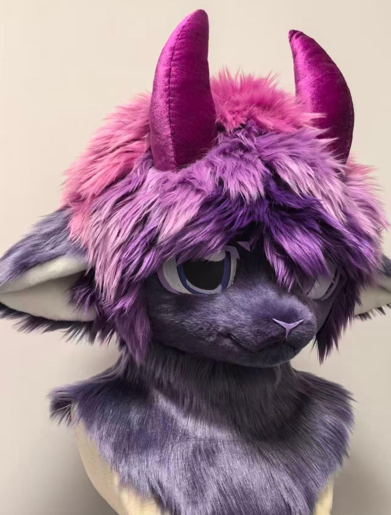 Purple Devil Sheep Fursuit Head, Custom Fursuit Head, Kenomo Theme ...