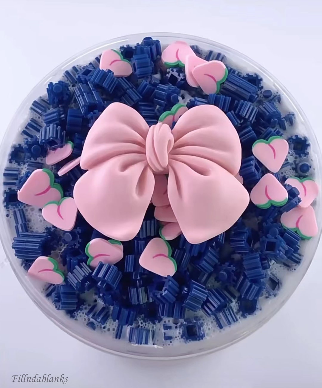 Bow Tie Slime,white Slime,clay Slime,stress Relief Slime,fluffy Slime ...