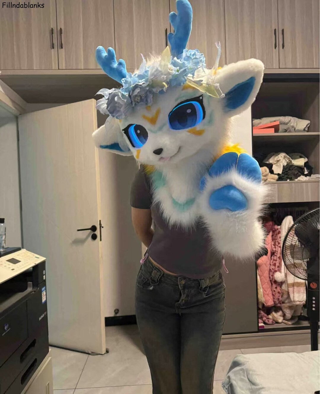 Fursuit Head, Flower Beast, Fursuit, Furry Suit, Fursuit Head, Fantasy ...