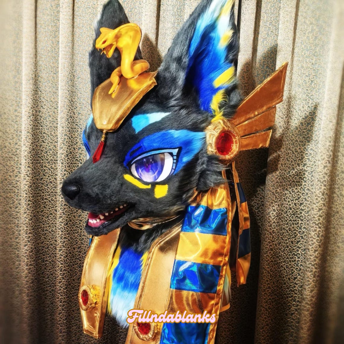 Egyptian God Anubis Fursuit Head, Custom Fursuit Head, Kenomo Theme ...