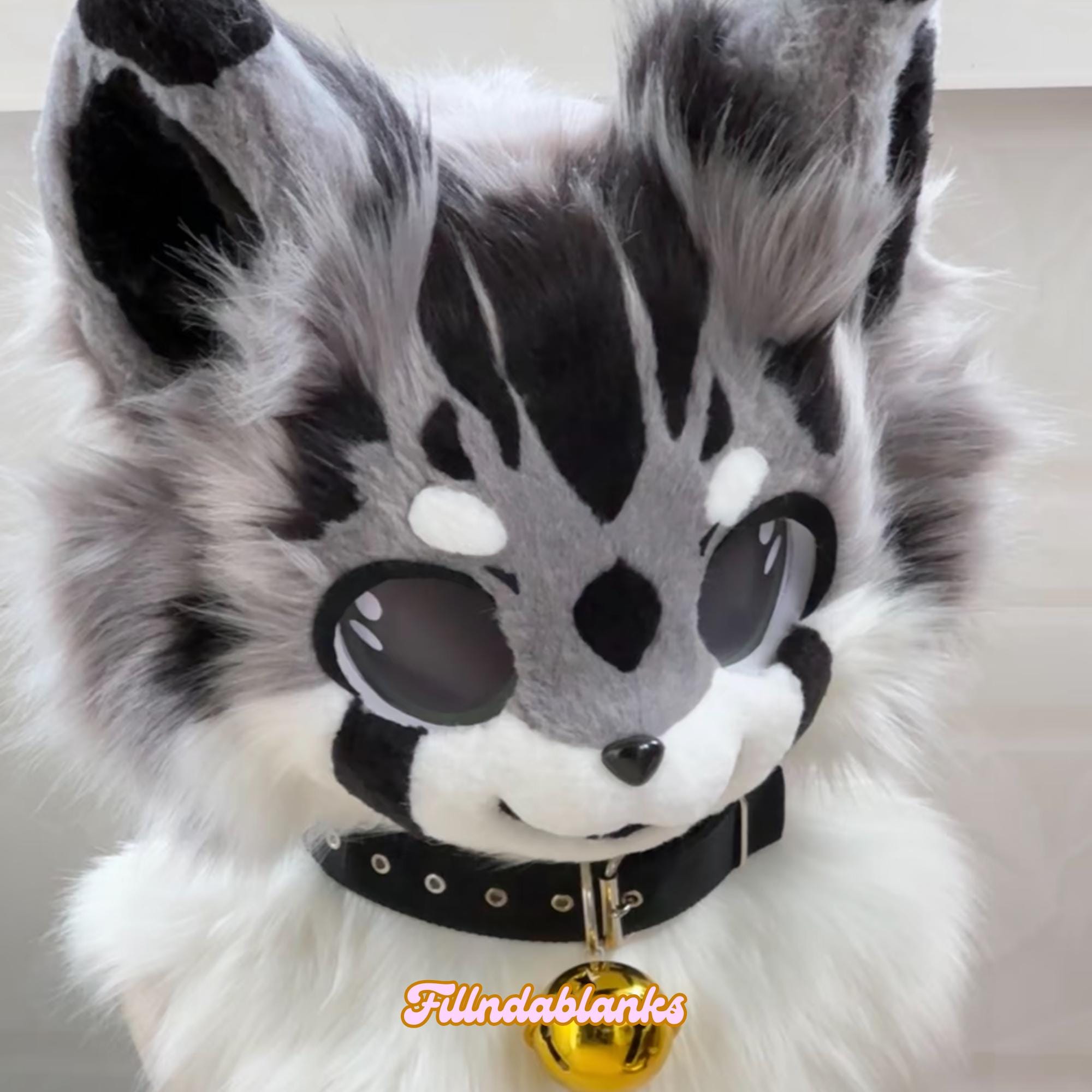 Cute Black Tabby Cat Fursuit Head, Custom Fursuit Head, Kenomo Theme ...
