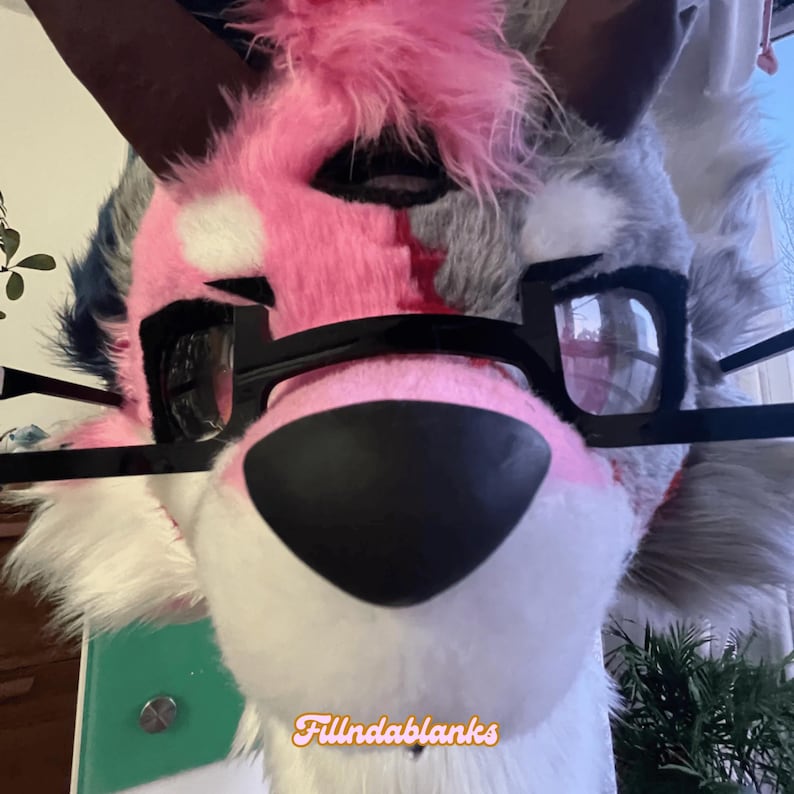 Cute Double Devil Dog Fursuit Head, Custom Fursuit Head, Kenomo Theme ...