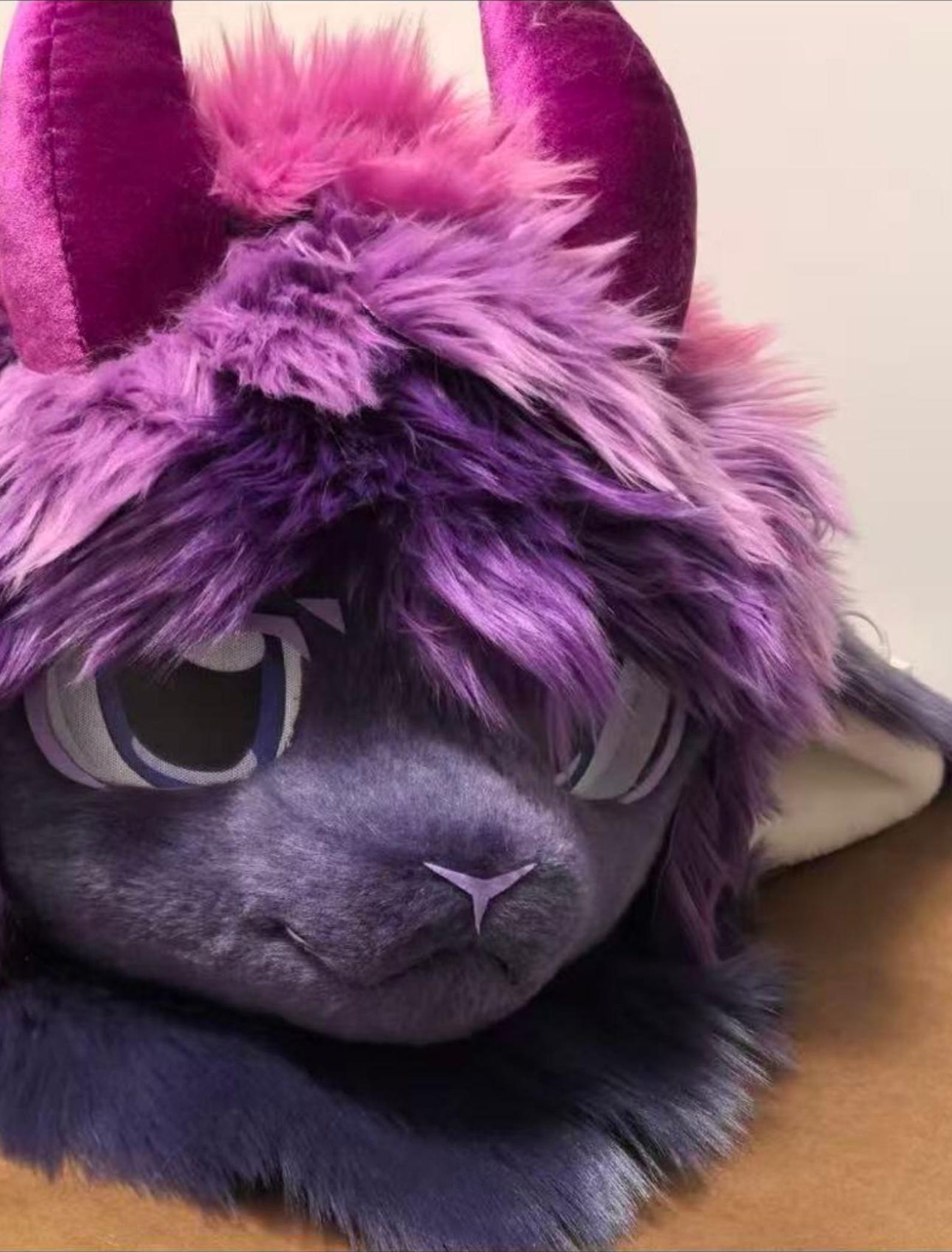 Purple Devil Sheep Fursuit Head, Custom Fursuit Head, Kenomo Theme ...