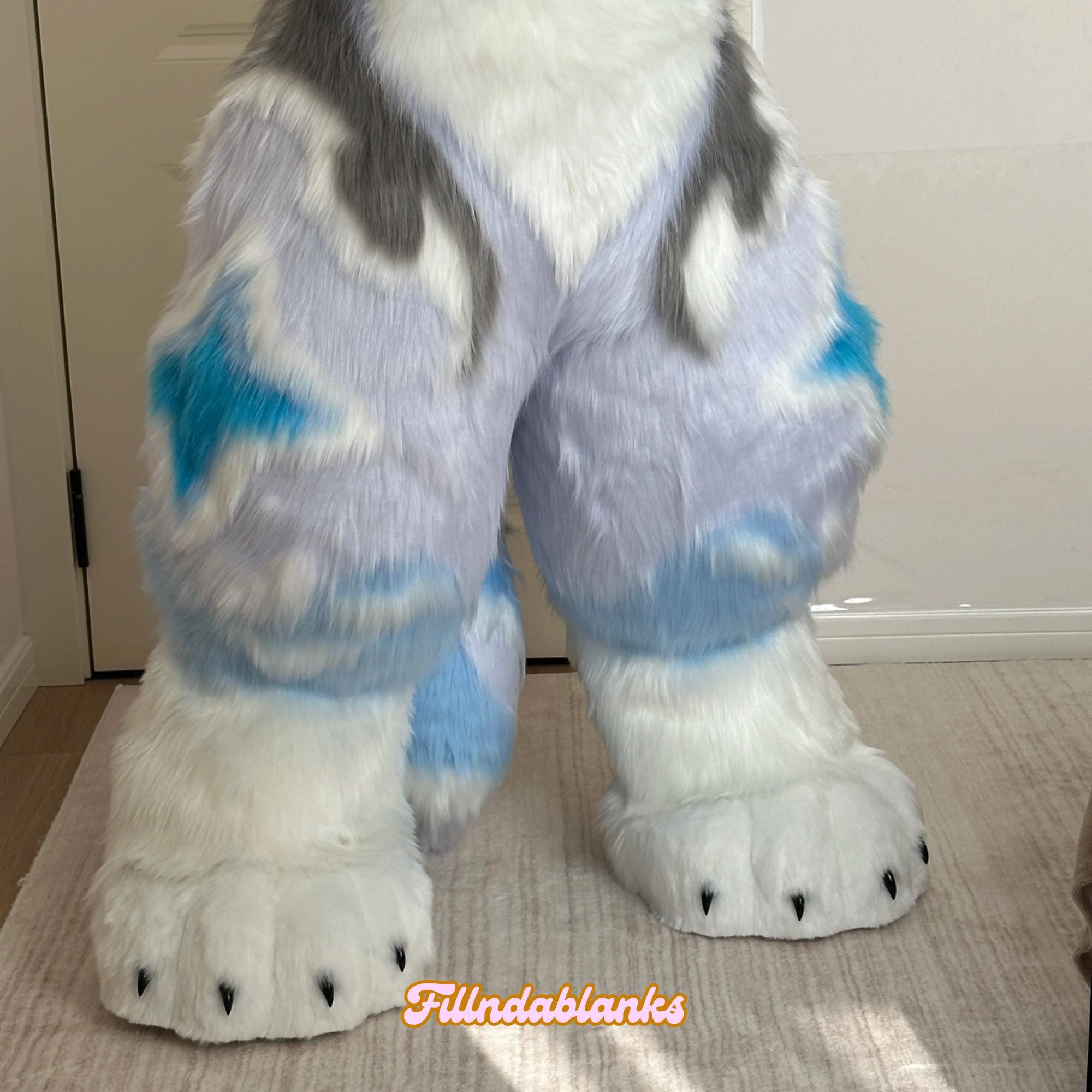 Gray Stripes Full Fursuit Lower Body Pants，legs With Tail, and Feet ...