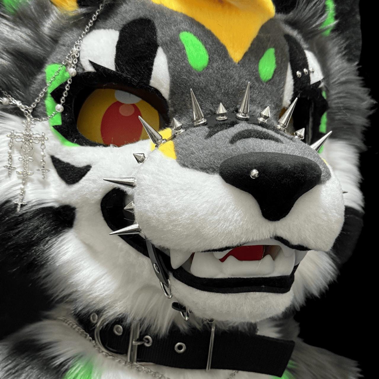 Evil Green Fluorescent Tiger Fursuit Head, Custom Fursuit Head, Kenomo ...