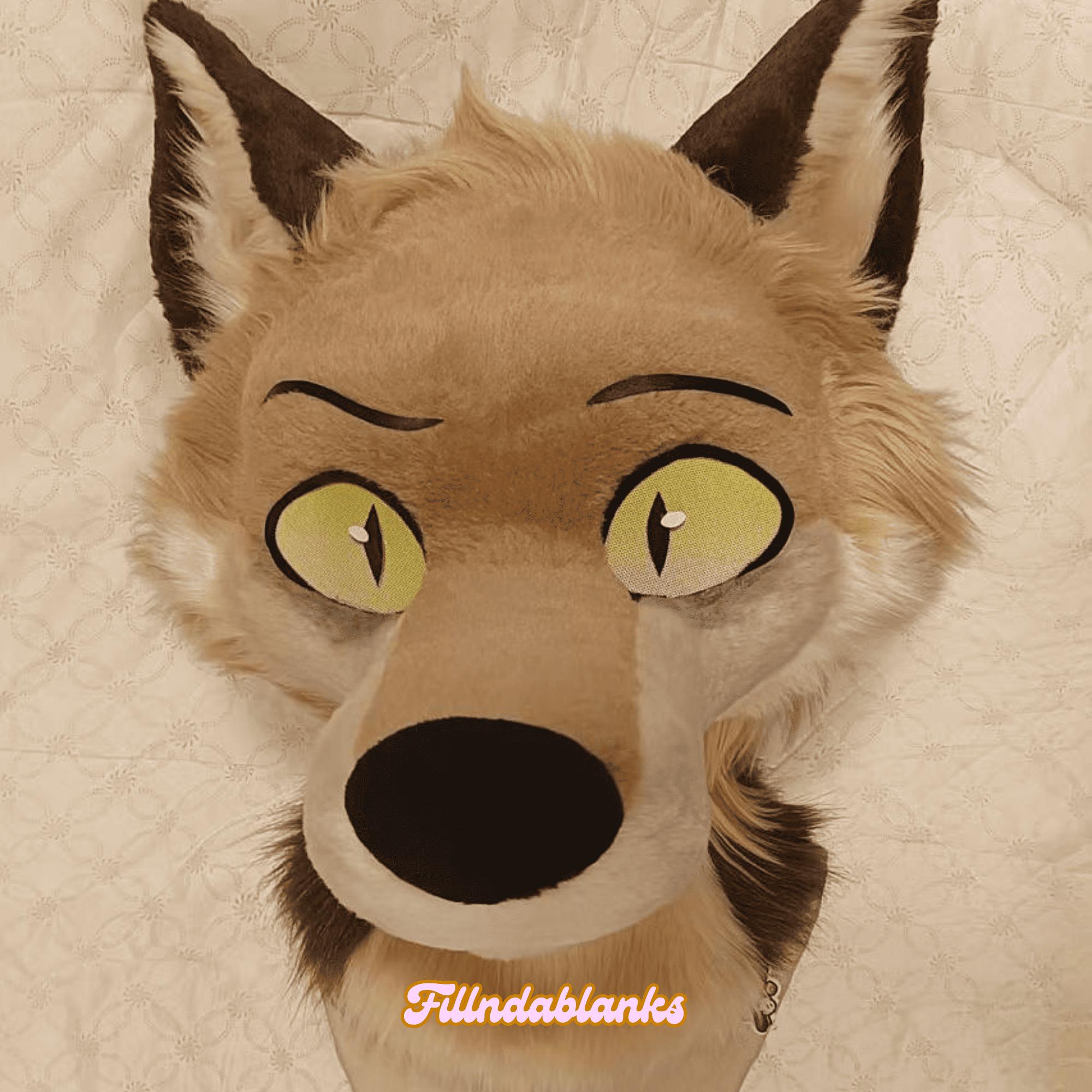 Cute Mr. Coyote Fursuit Head, Custom Fursuit Head, Kenomo Theme Party ...