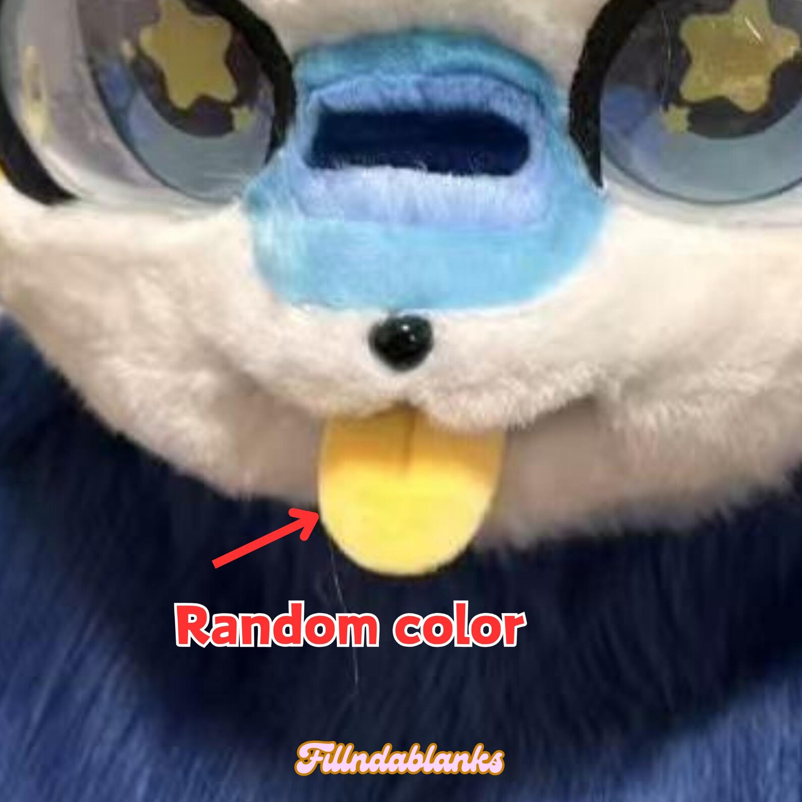 Blue-striped Arctic Fox Fursuit Head, Custom Fursuit Head, Kenomo Theme ...