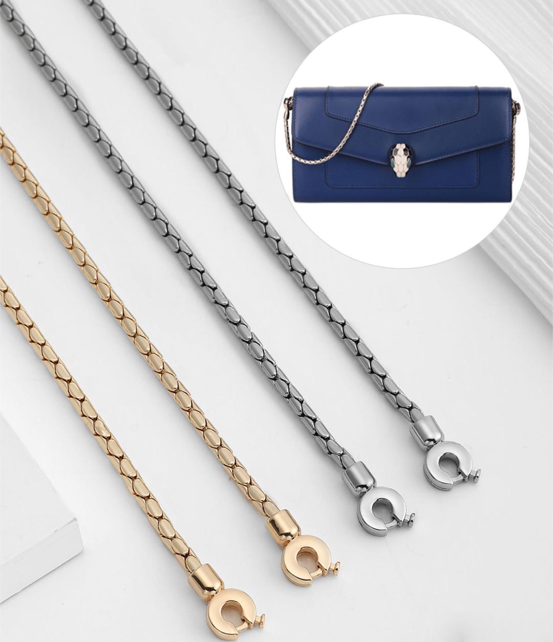 Customizable Length Snake Head Metal Bag Chain for Small Bags,high ...