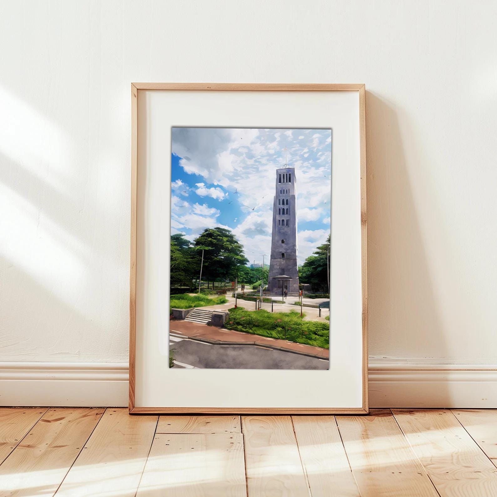 NC State Aesthetic Wall Art Print Raleigh North Carolina Bell Tower ...