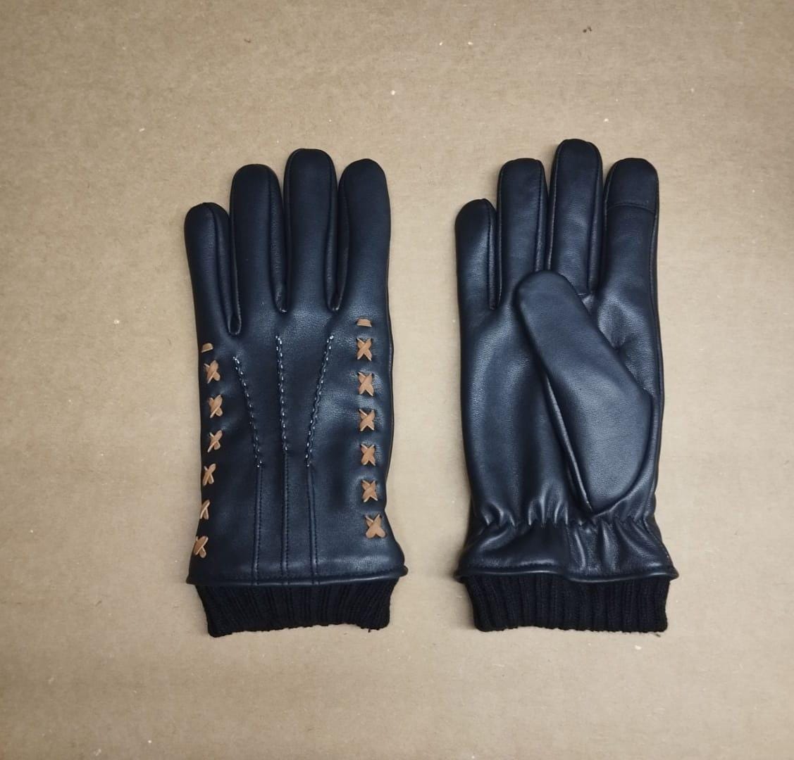 Handmade Sheep Leather Touchscreen With Black Fur Lined Gloves Gift for ...