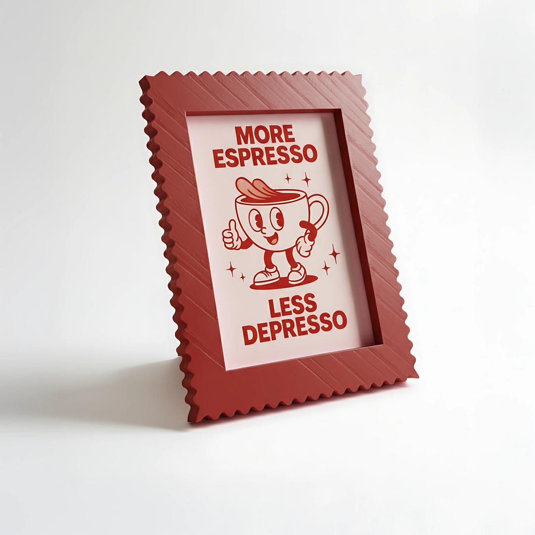 Magnetic Modular Squiggle Plastic Frame - Matt Ruby Red - 5x7 Inch ...