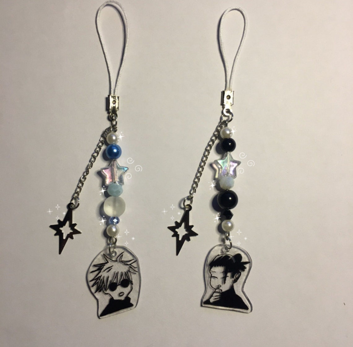 Gojo & Geto Phone Charm / Y2k / Beaded Jewelry / Gift for Her ...