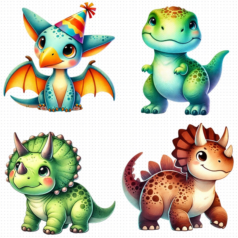 Dreamland Clipart | Dinosaur Clip Art | 26 PNG Files | Cute Dino Clip ...