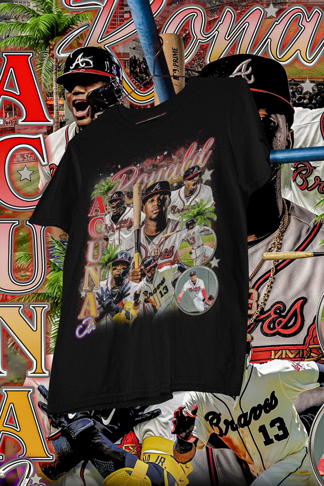 Ronald Acuna Jr PNG T-shirt Design, Bootleg Tees Design, Ready to Print ...