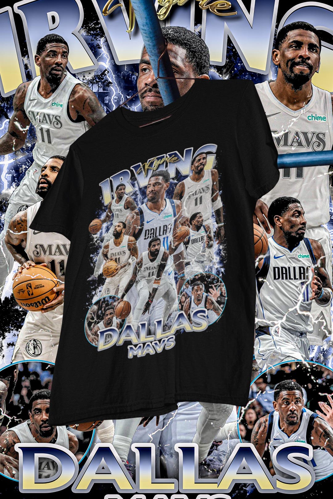 Kyrie Irving PNG Design for Shirt, Bootleg Tees Design, Ready to Print ...