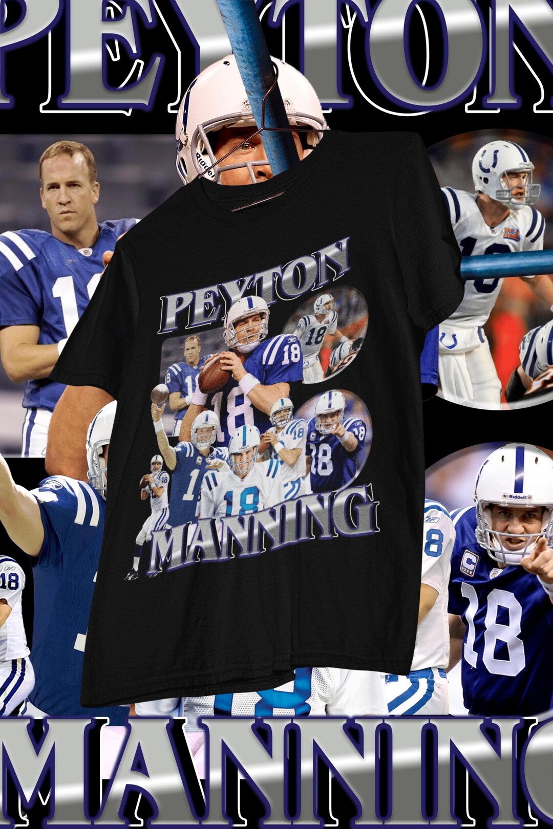 Peyton Manning PNG T-shirt Design, Bootleg Tees Design, Ready to Print ...