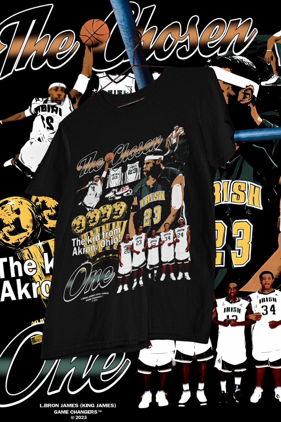 Lebron James Akron PNG T-shirt Design, Bootleg Tees Design, Ready to ...