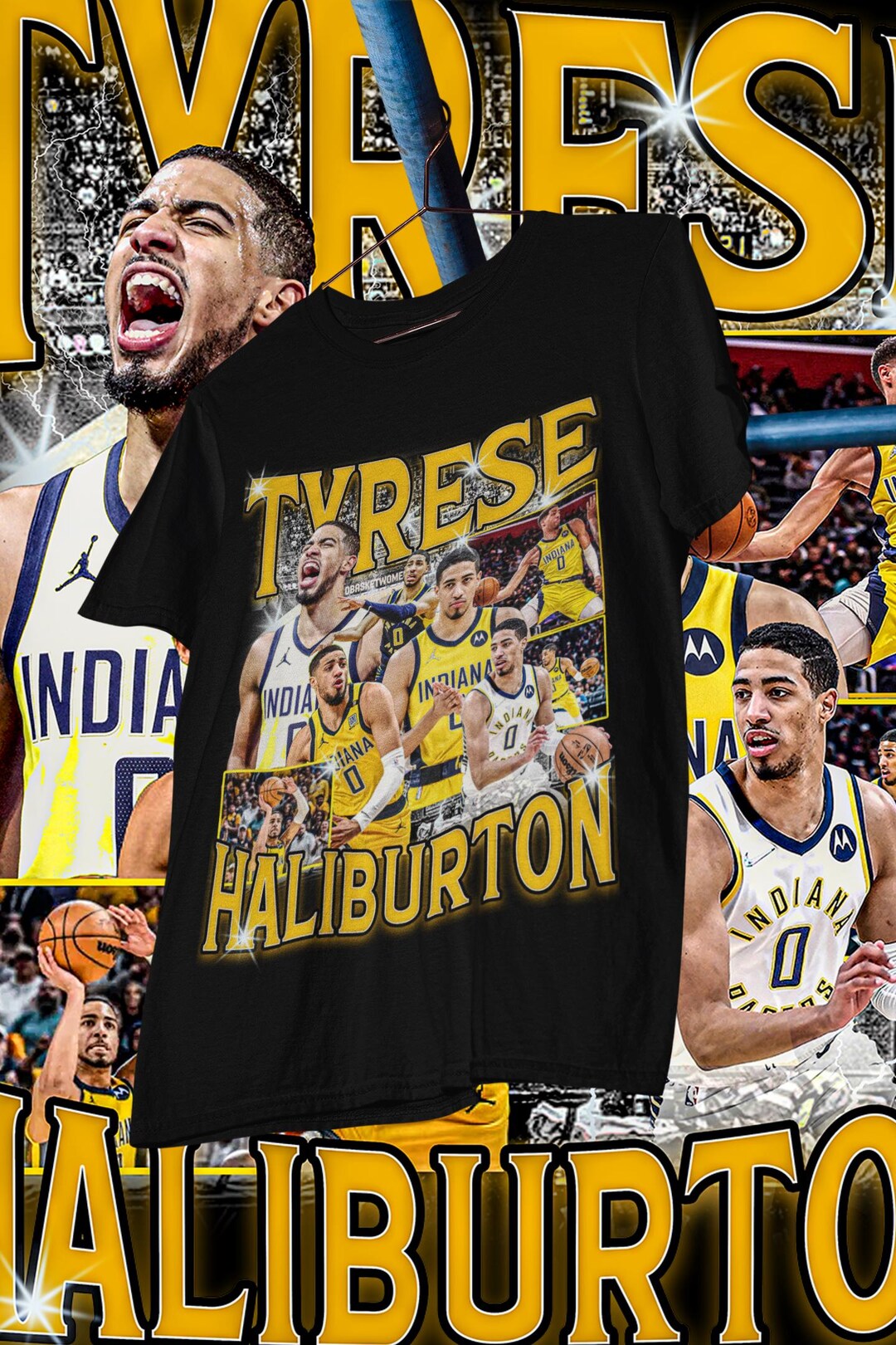 Tyrese Haliburton PNG T-shirt Design, Bootleg Tees Design, Ready to ...