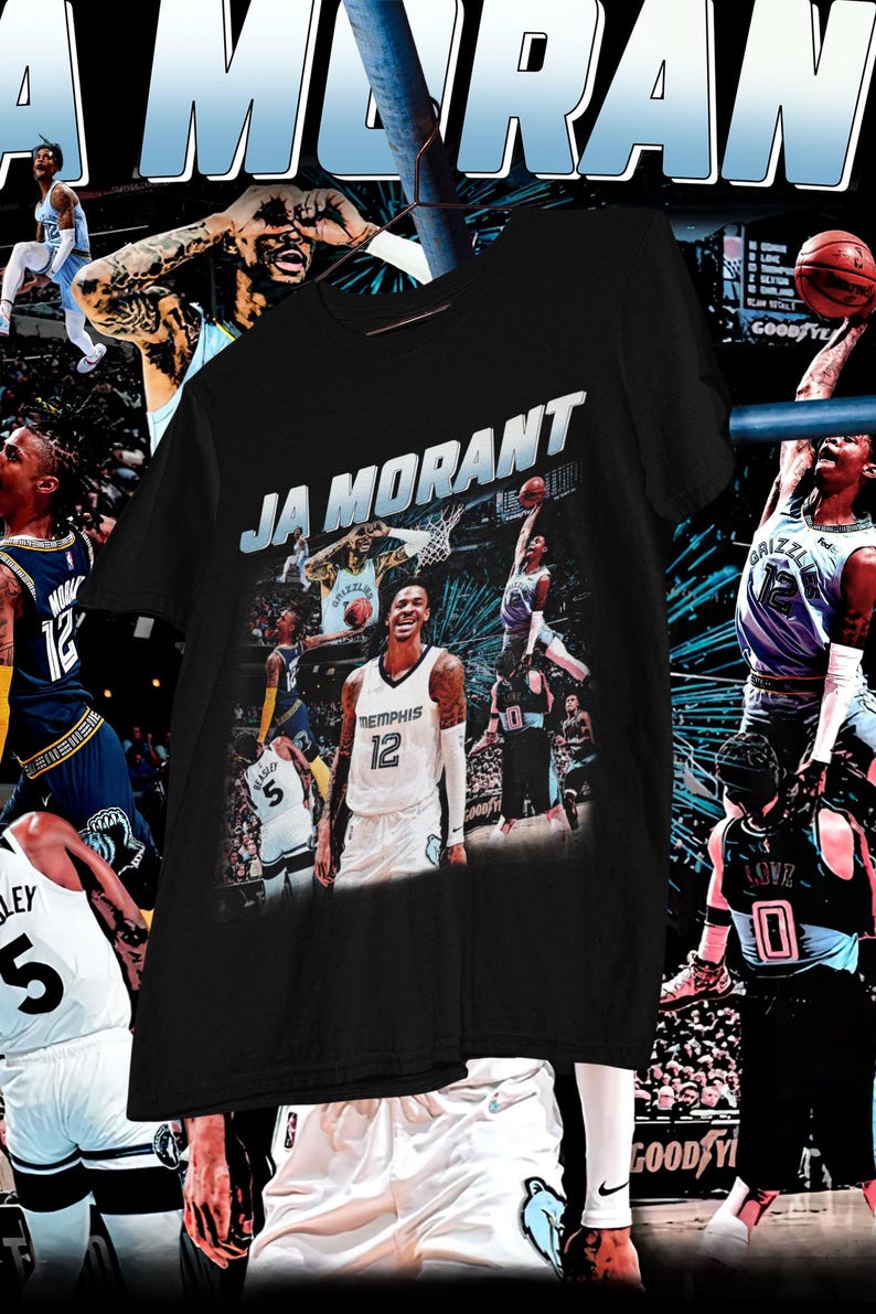 Ja Morant PNG T-shirt Design, Bootleg Tees Design, Ready to Print ...