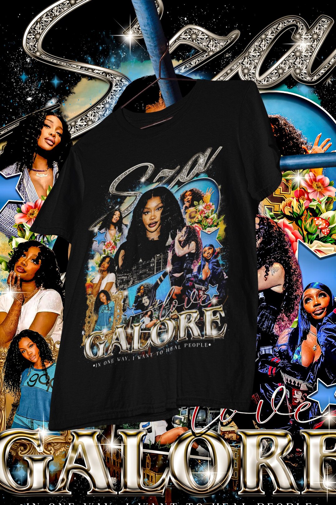 Sza Vintage PNG T-shirt Design, Bootleg Tees Design, Ready to Print ...